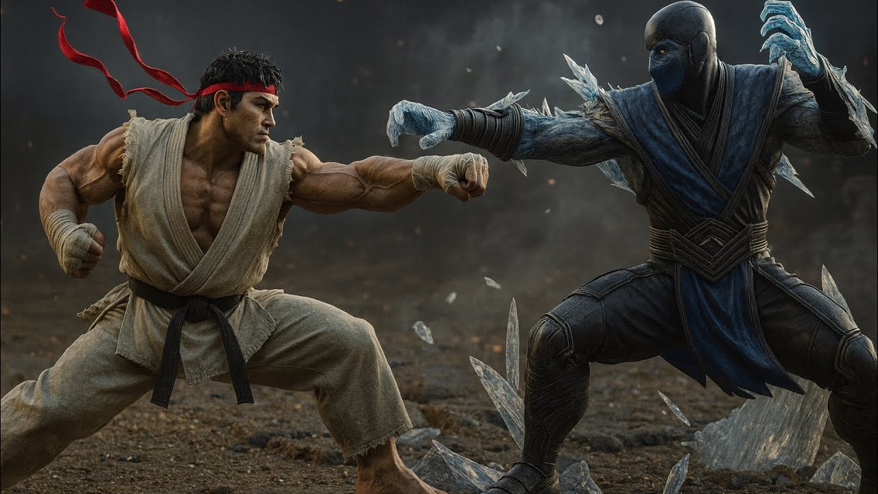 Ryu vs Sub-Zero | Street Fighter VS Mortal Kombat - YouTube