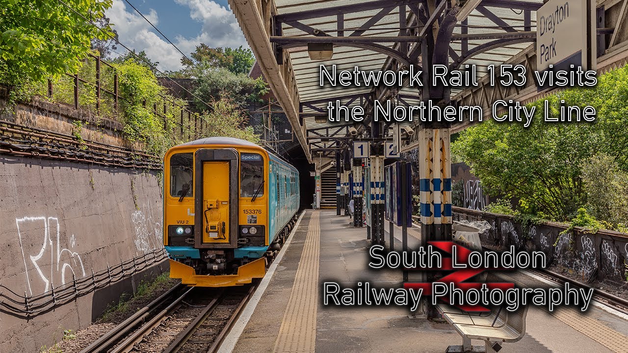 (HD) Network Rail 153376 VIU2 visits the Northern City Line 19/05/2024 ...