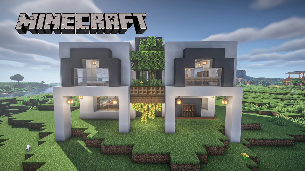 Minecraft Creative | Build a Modern House with Plants 🌿🏡 | Aesthetic ...