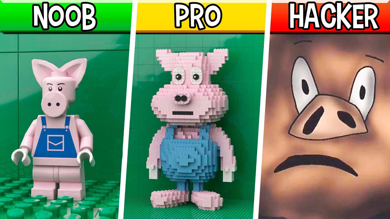 LEGO Third Pig Pal : Noob, Pro, HACKER! / (The Three Little Pigs ...