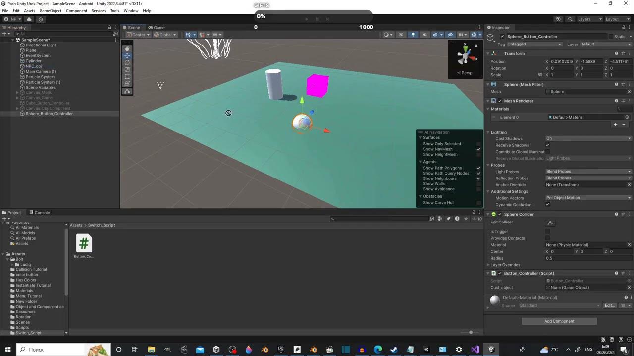 Unity 3d Tutorial C# - How to make easy single key bool switcher - YouTube