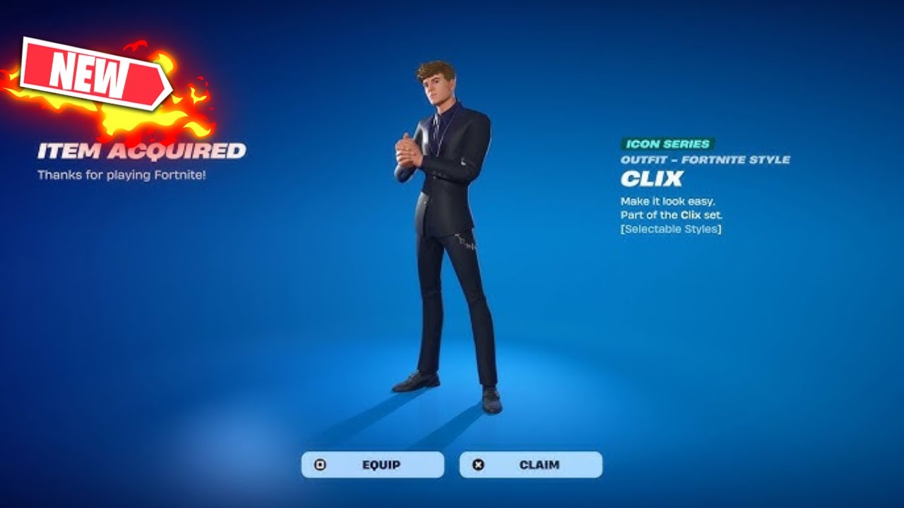 Clix got a Icon Skin?! - YouTube