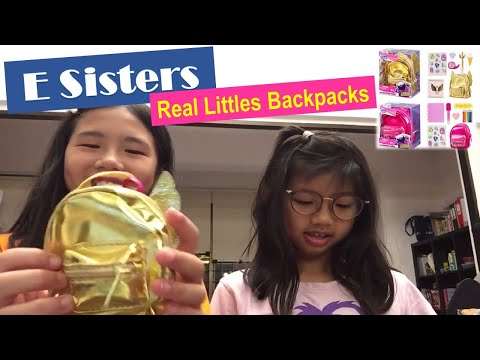 Sisters Eme & Ede 💖 Opening Real Littles Backpacks