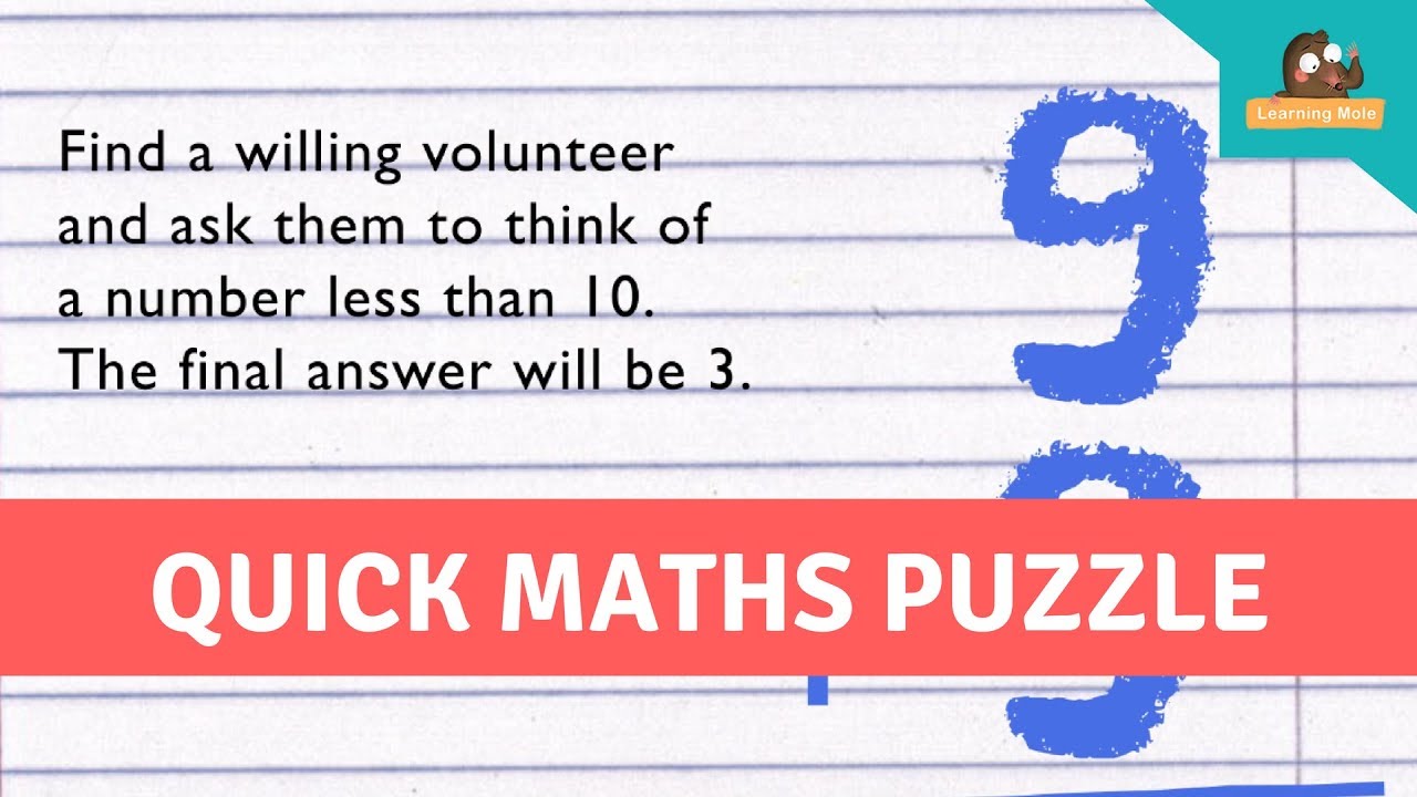Quick Math Puzzle | Play this Math Trick on Your Friends | Maths ...