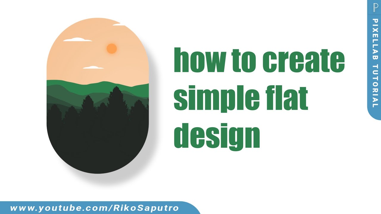 pixellab tutorial : how to make simple flat design - YouTube