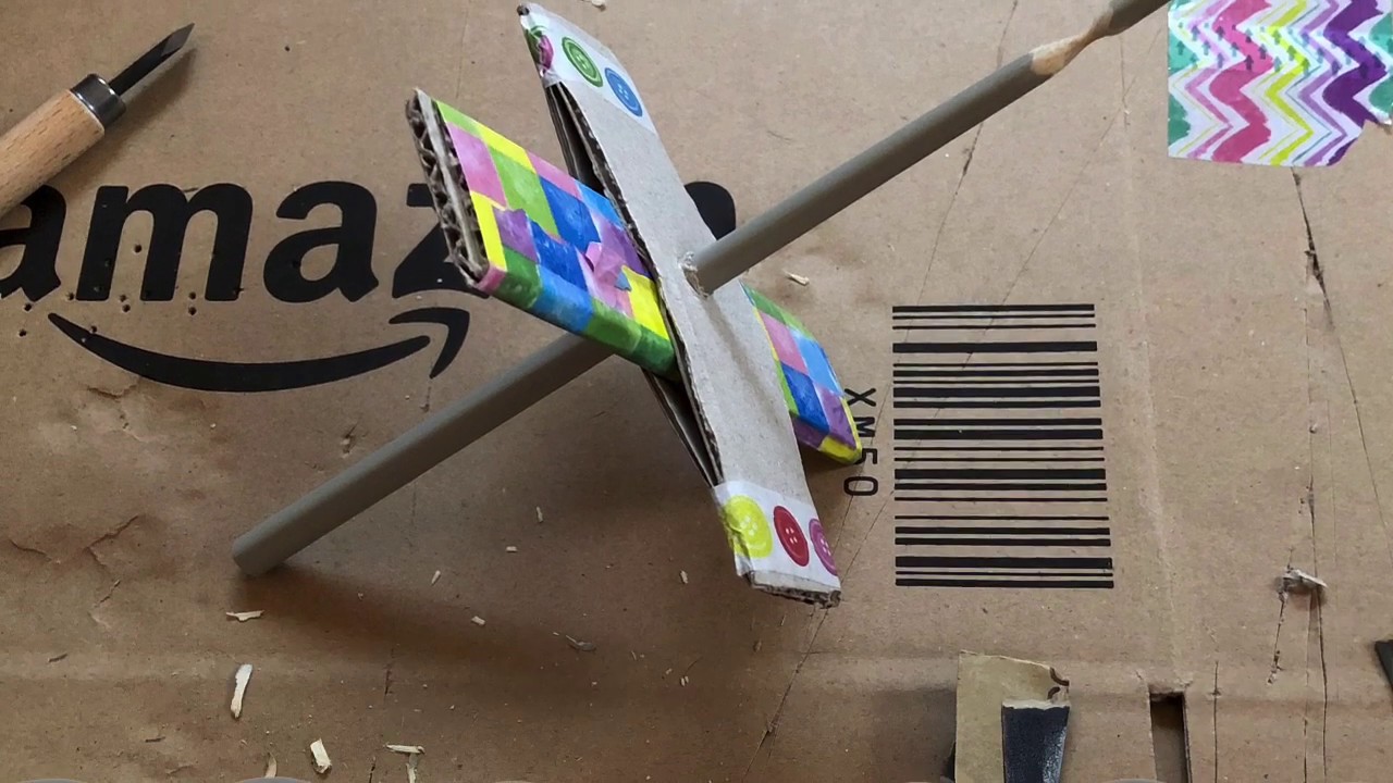 [手作り]ボール紙と百均材料で作るターキッシュスピンドル Easy DIY turkish spindle - YouTube