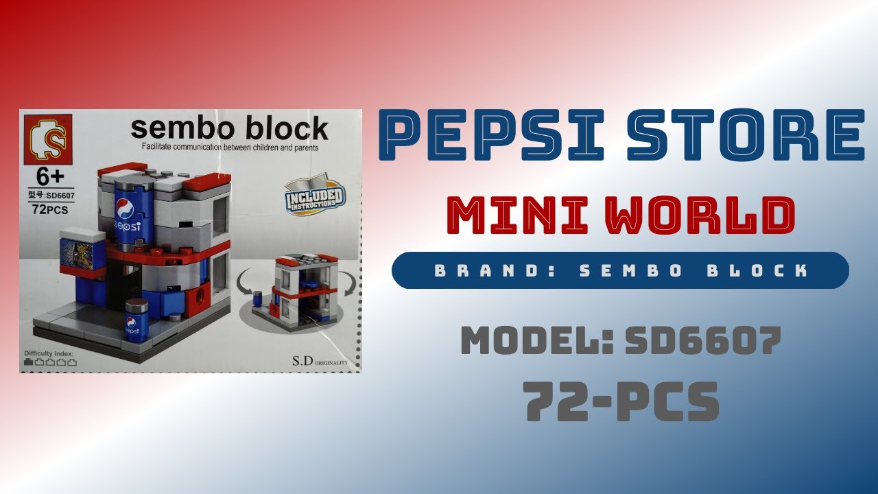Bootleg Lego: (SEMBO BLOCK) MINI WORLD (PEPSI STORE) - YouTube
