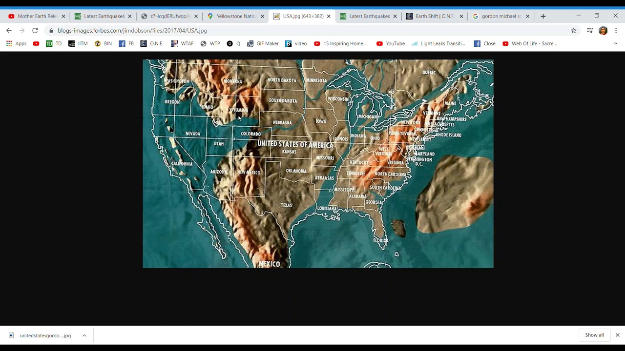 Future Map Of America Comparison With Recent Earthquakes... Are We "In ...