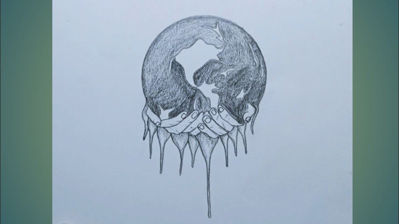 Global warming drawing-pencil sketch step by step - YouTube