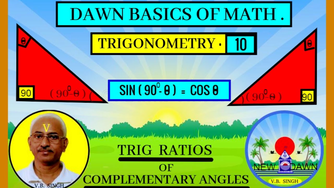 TRIGONOMETRY RATIOS FOR COMPLEMENTARY ANGLES FOR CLASS 10 - YouTube