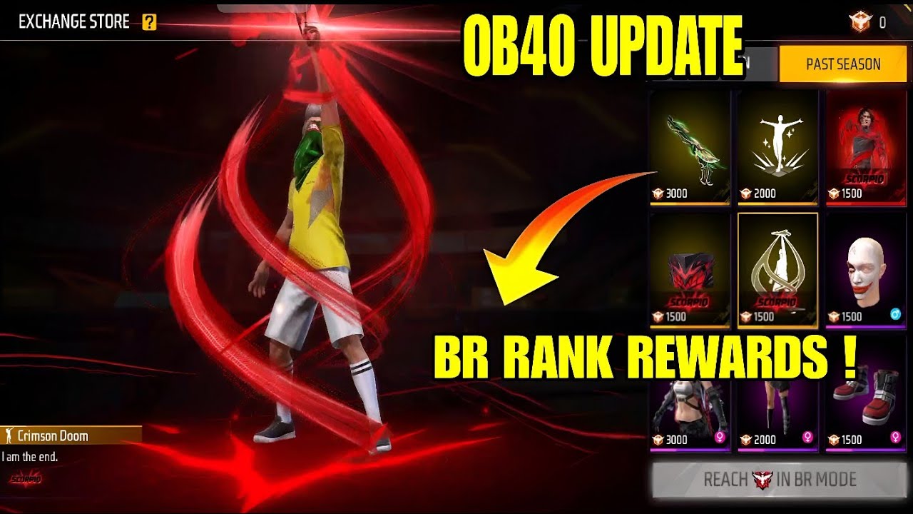 OB40 UPDATE के BR RANK SEASON REWARDS | BR RANK SEASON 34 | BR RANK ...