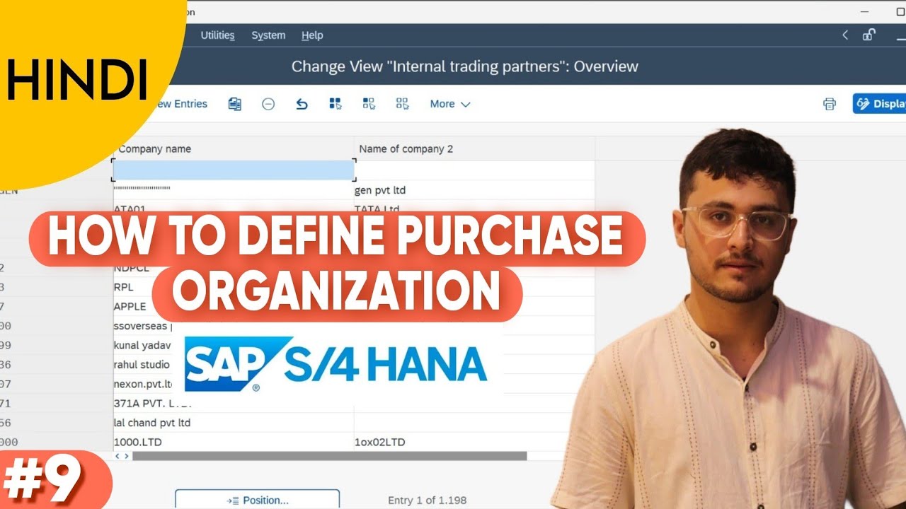 How to Define a Purchase Organization in SAP | SAP MM FULL COURSE | SAP ...