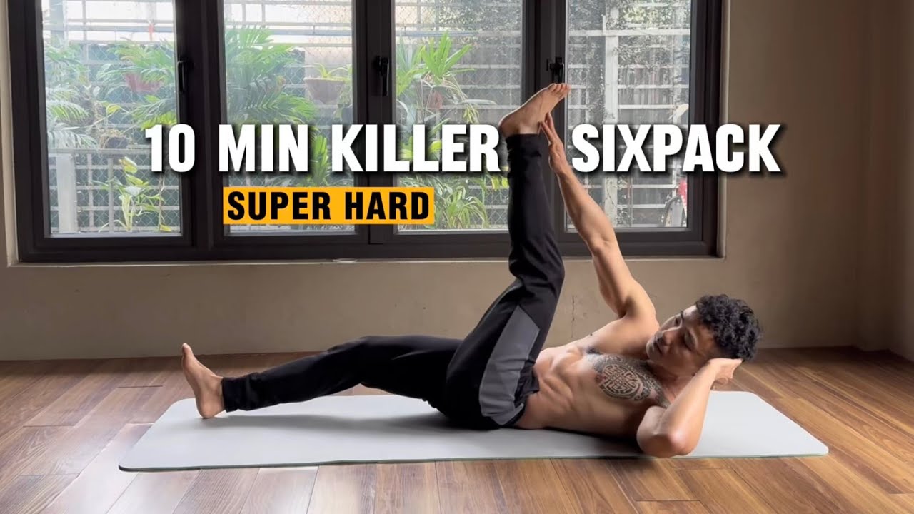 10 Min KILLER SIXPACK ABS | Super Hard AB Workout ( No Rest - No Repeat ...