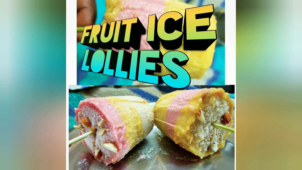 Multi fruit icecream 🍨 in single stick//Fruit ice lollies - YouTube