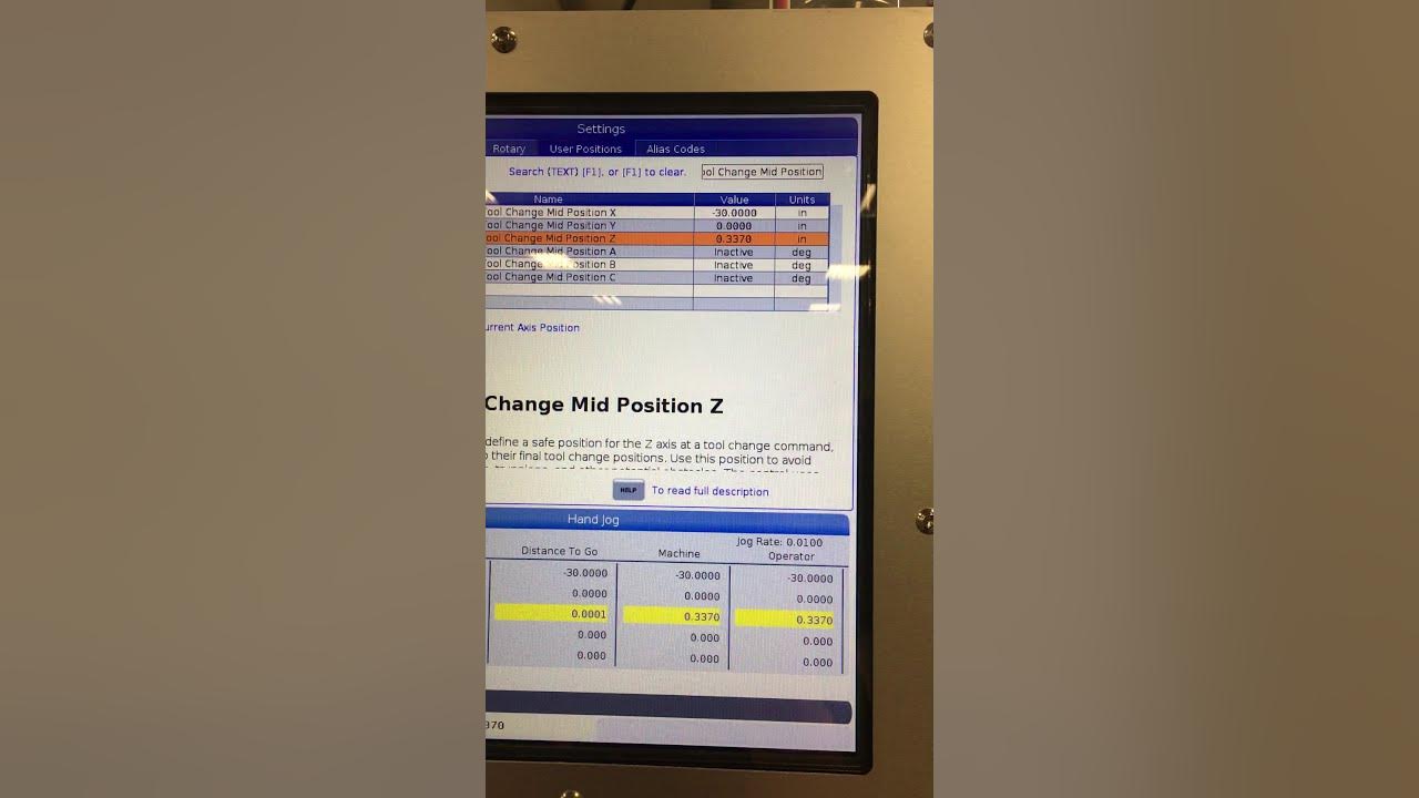 How to set a tool change mid position on a Haas with a NGC control ...