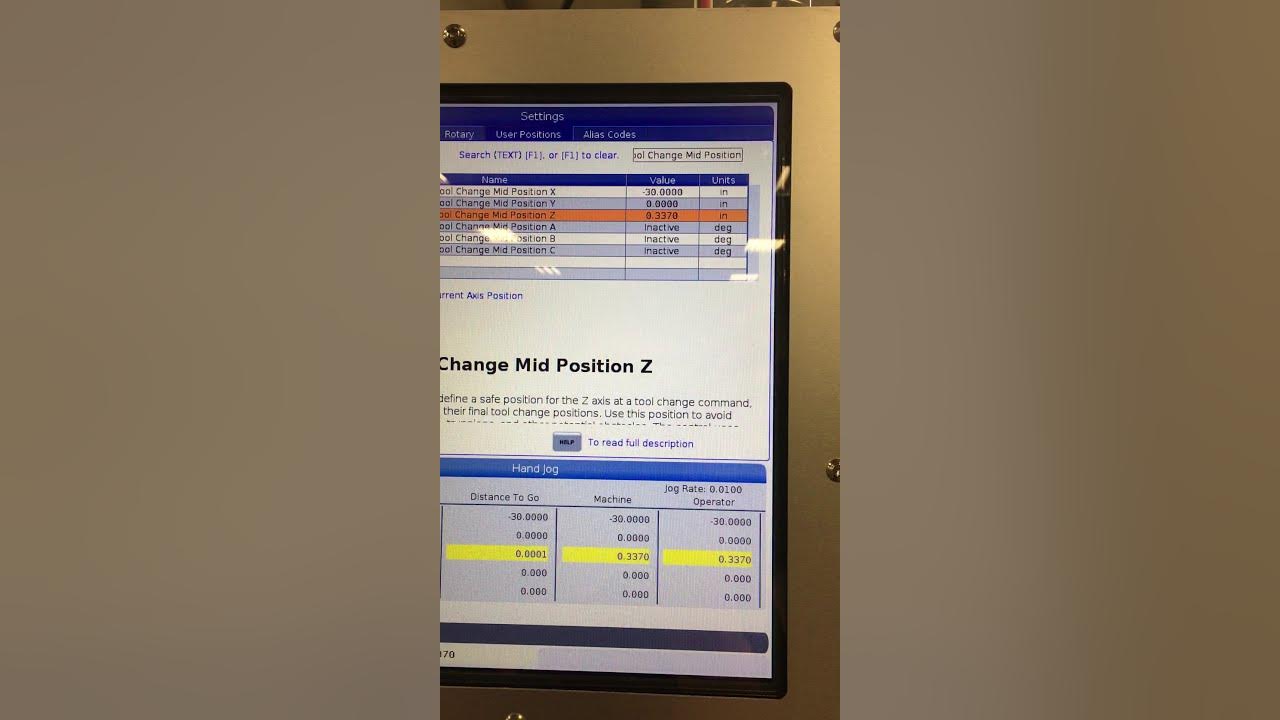 How to set a tool change mid position on a Haas with a NGC control ...