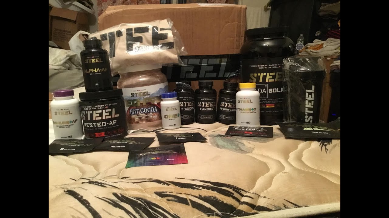 Steel Supplements Unboxing (Ultimate Mass Stack, Adabolic, Rested AF ...