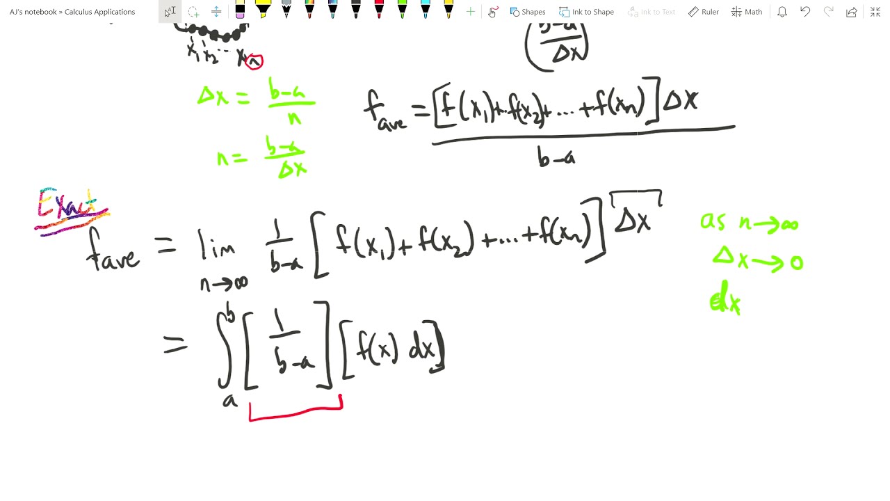 Finding The Average Value Of A Function Using Calculus Intuitive finding-the-average-value-of-a-function-using-calculus-intuitive