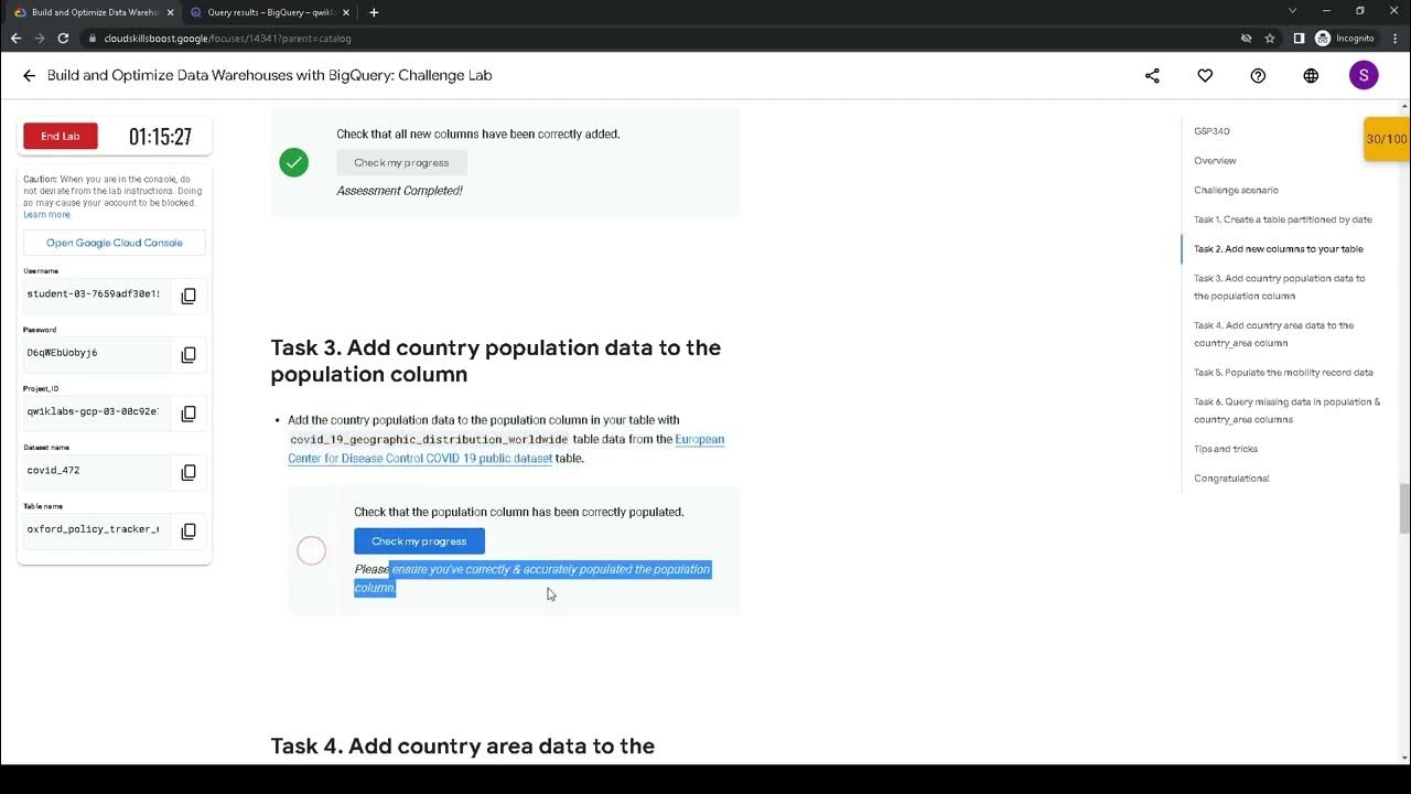 GCP: Build and Optimize Data Warehouses with BigQuery: Challenge Lab GSP340 - YouTube