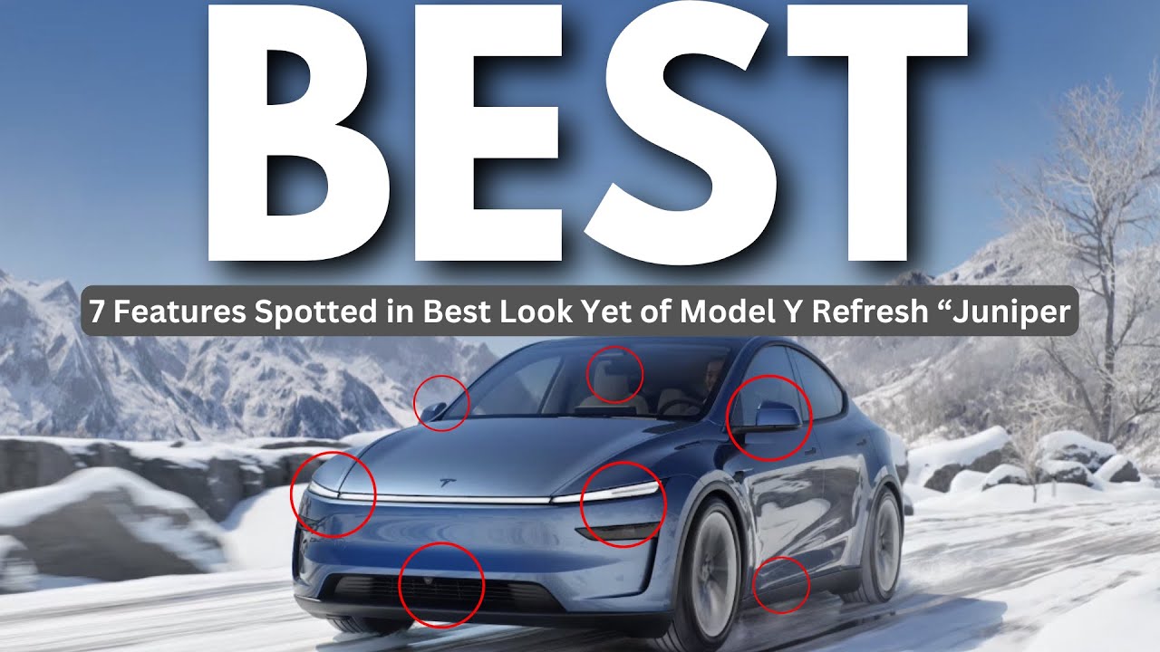NEW 7 Features Spotted in Best Look Yet of Model Y Refresh “Juniper ...