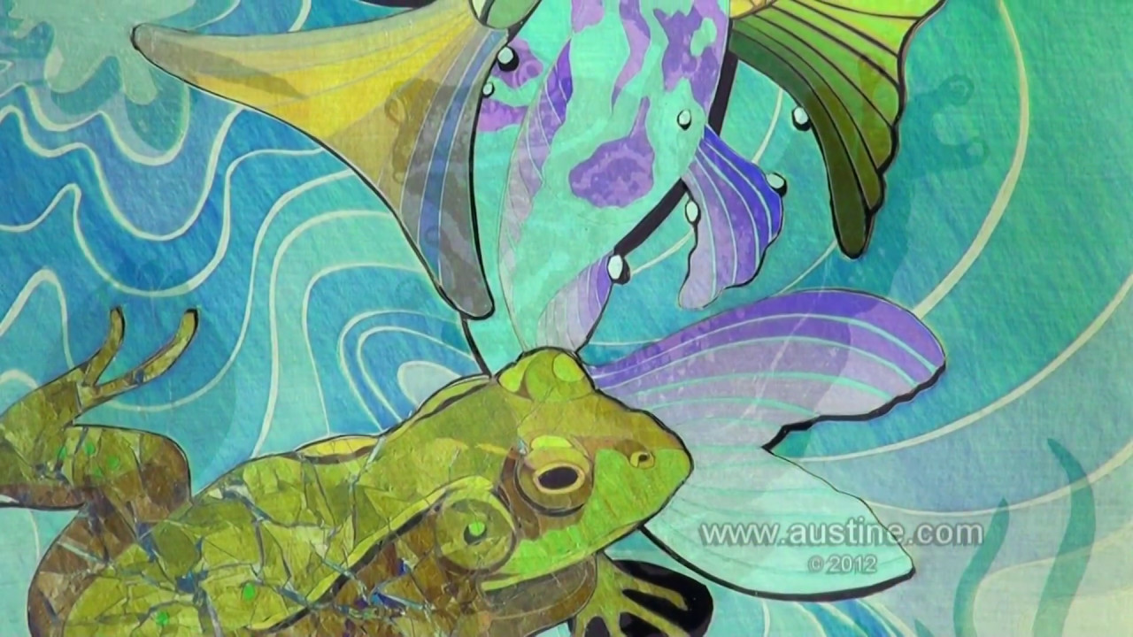 "Pond Life I" Polarized Light Kinetic Polage® Art - YouTube