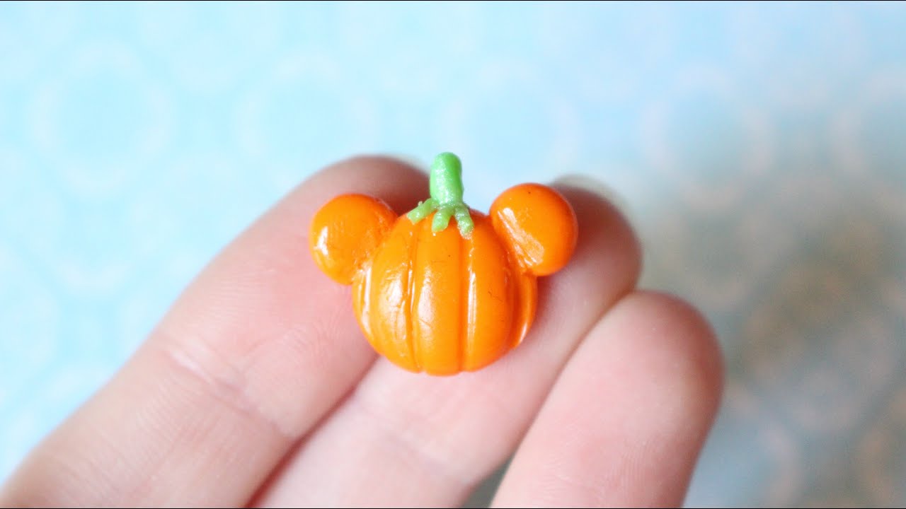 Mickey Mouse polymer clay pumkin - YouTube