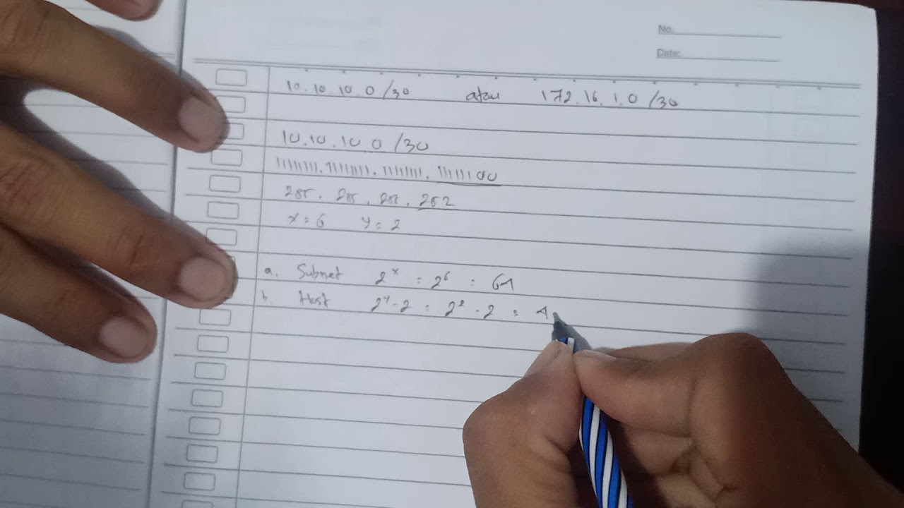 Cara Menghitung Tabel Subnetting IP Address Kelas A /30 - YouTube