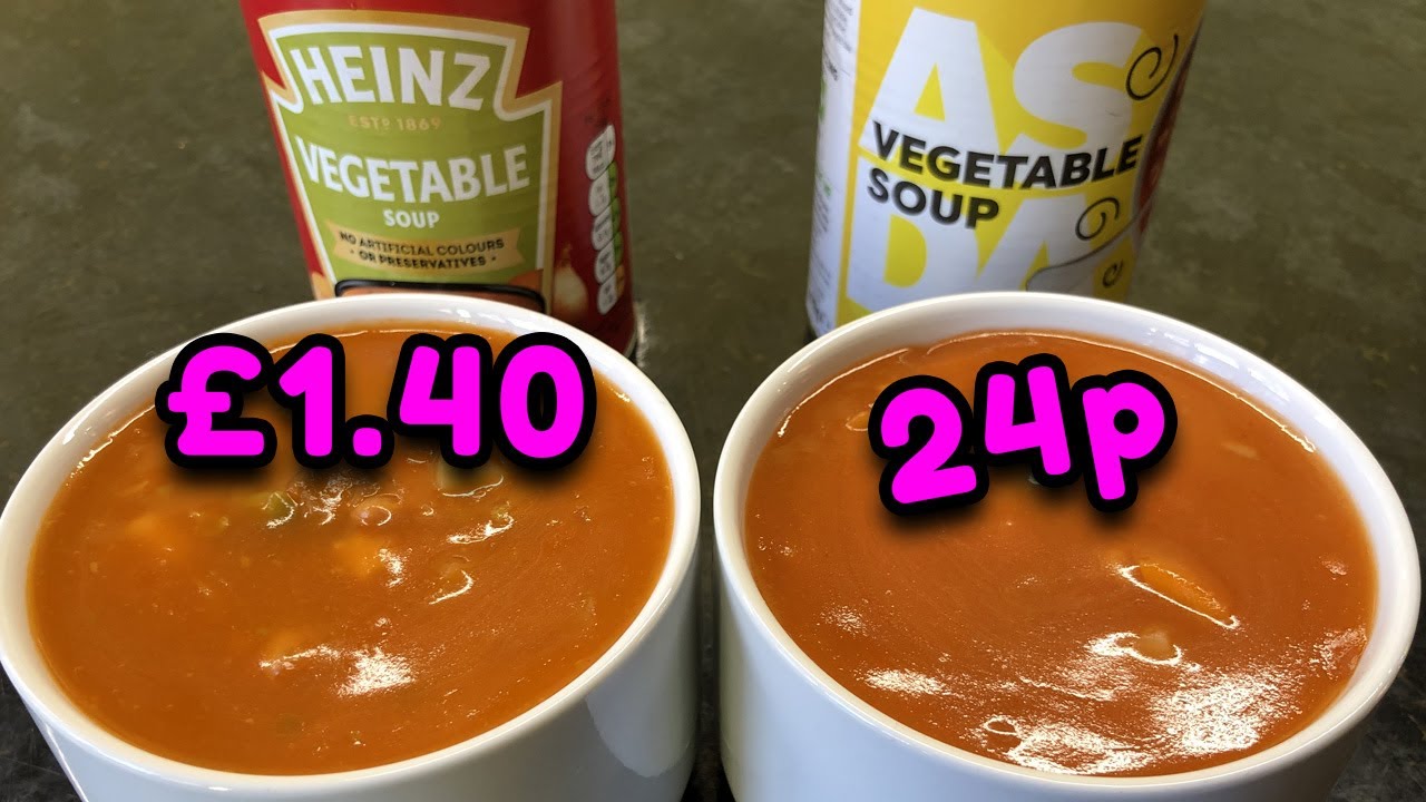Vegetable Soup Comparison Heniz vs Asda Just Essentials - YouTube