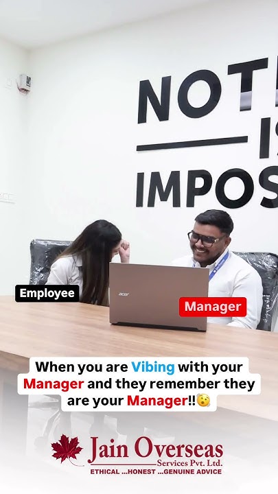When you are Vibing with your Manager and they remember they are your Manager!!🫨 - YouTube