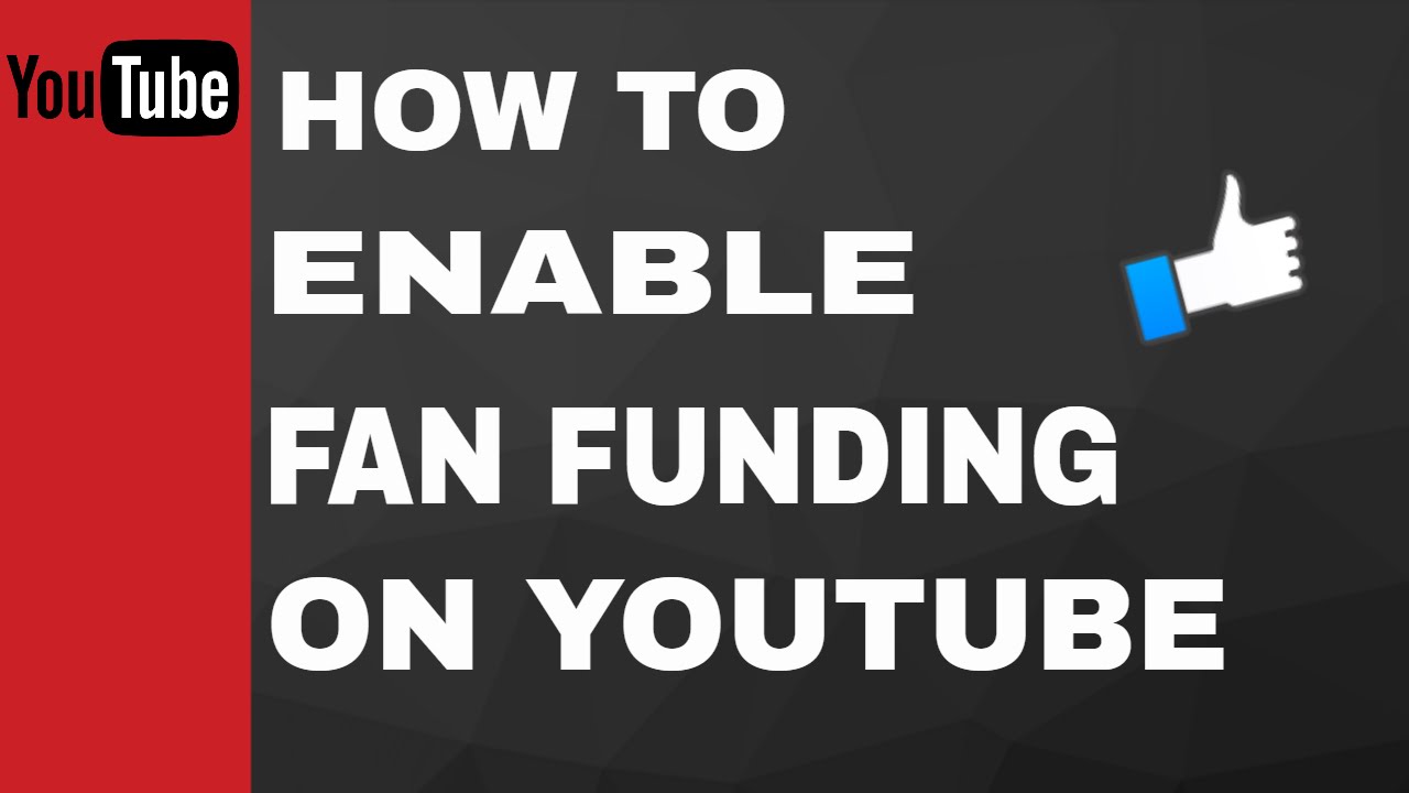 ℹ How to enable Fan Funding on Youtube! - YouTube