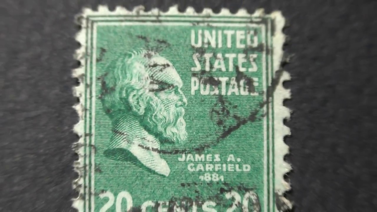US postage stamps. James A.Garfield 1881. Postage stamp price 20 cents ...