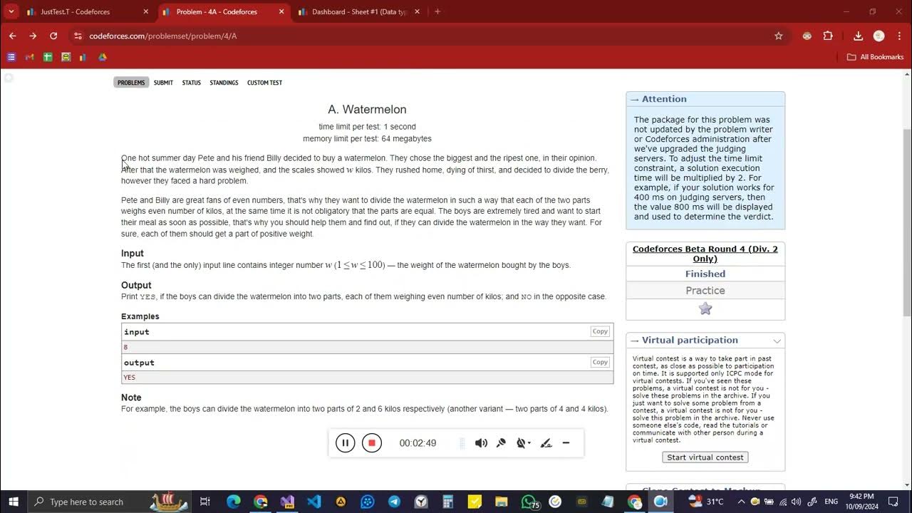 Create an account on Codeforces & Solve 1st Problem - YouTube