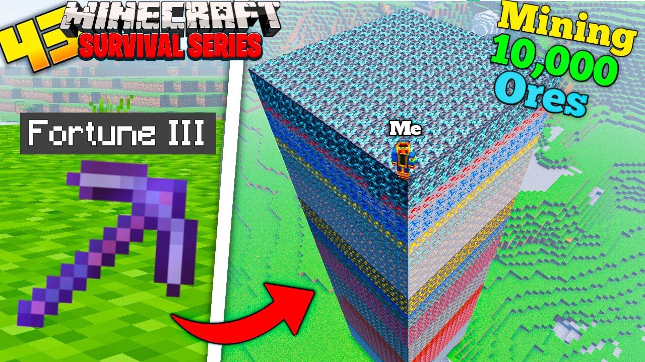 I Mined 10000 Ores With Fortune 3 In Minecraft Pe YouTube