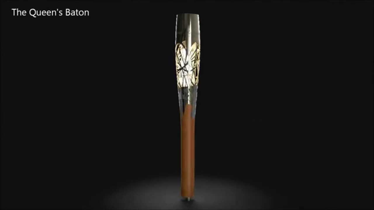 The Queen's Baton for Glasgow 2014 Commonwealth Games - YouTube