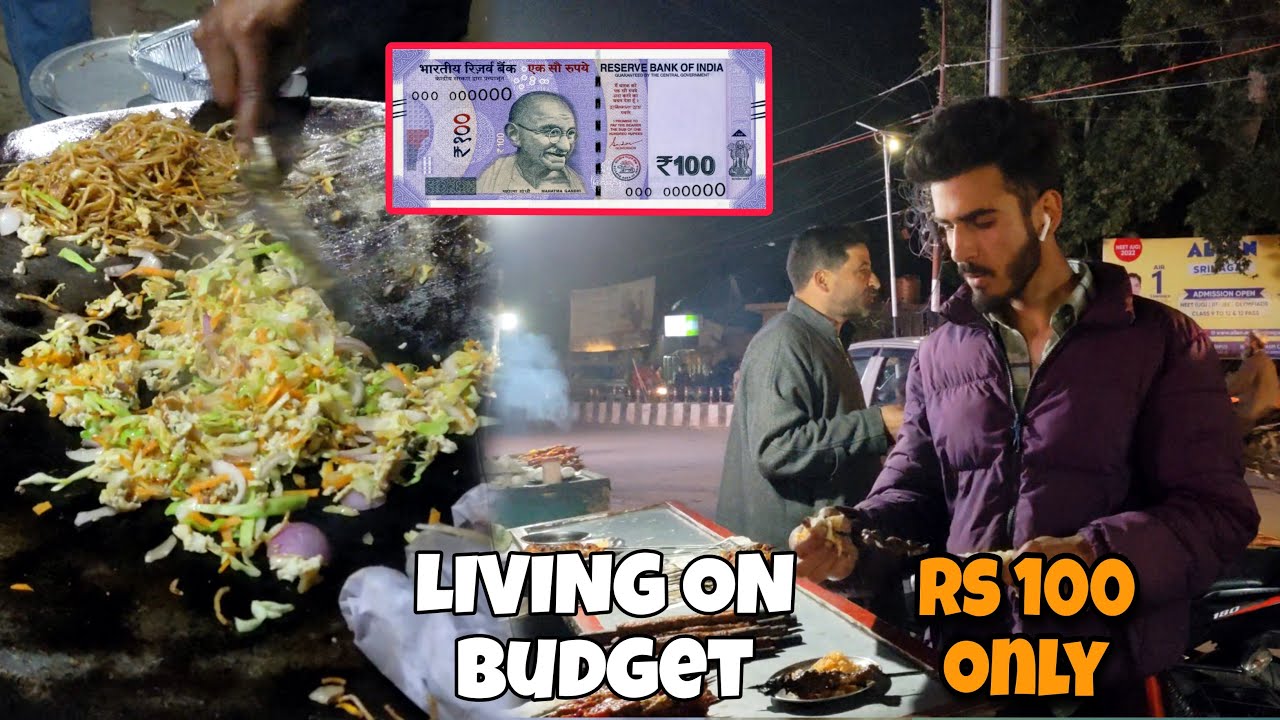 Living On Rs 100 Only In Pulwama | Food Challenge In Kashmir - YouTube