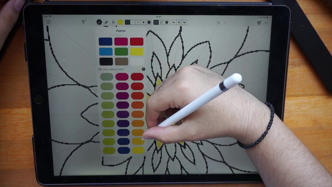 Coloring with lines - YouTube