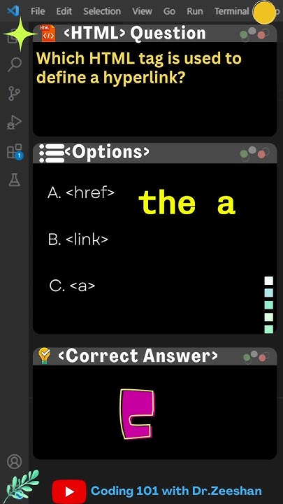 Html Quiz 10 Which Html Tag Is Used To Define A Hyperlink Html Htmlcss Htmlcoding Shorts 