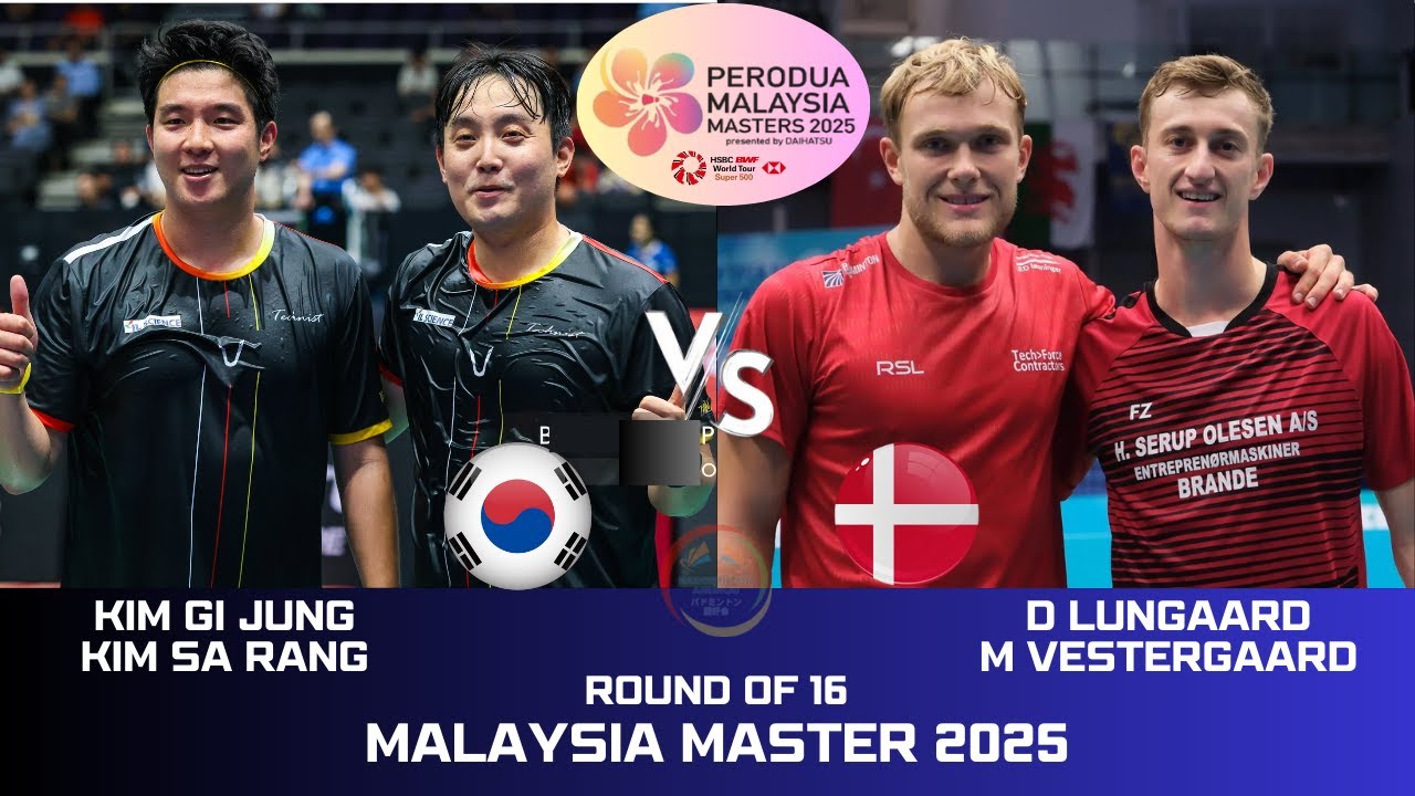 KIM/KIM (KOR) vs LUNGAARD/VESTERGAARD (DEN) [MD]R16 | FERODUA Malaysia Masters 2025 Badminton ...