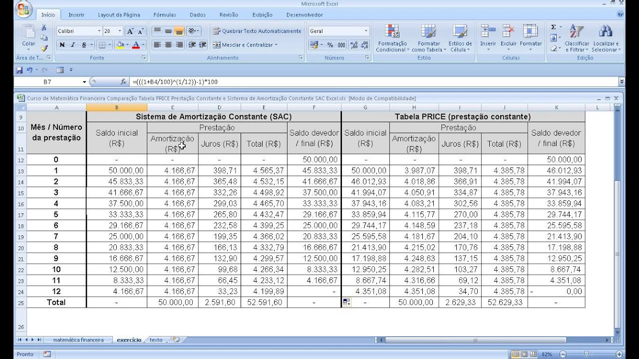Tabela SAC Sistema Amortiza o Constante VERSUS Tabela PRICE Presta o tabela-sac-sistema-amortiza-o-constante-versus-tabela-price-presta-o