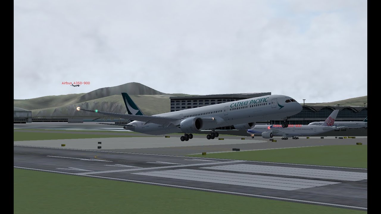 FS2004: Landing into Hong Kong International Airport (HKG/VHHH), onto ...