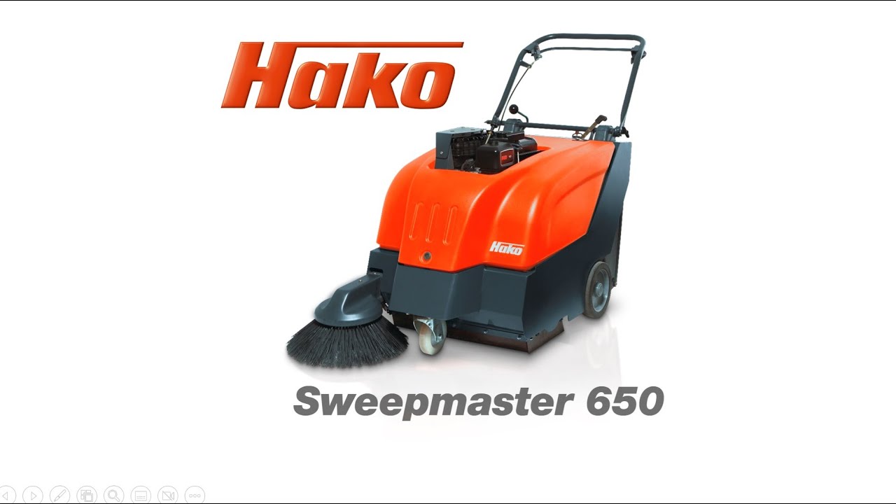 Varredeira Pedestre - Sweepmaster 650 Hako - YouTube