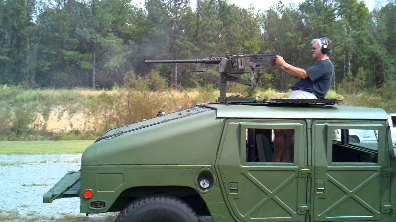 JOEL'S BMG M2HB 50 CAL MOUNTED ON HIS HMMWV - YouTube