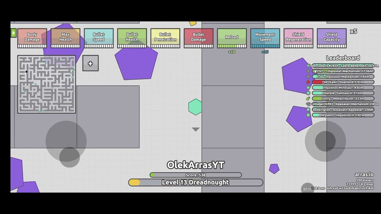 Arras.io Small Dread Gameplay - YouTube