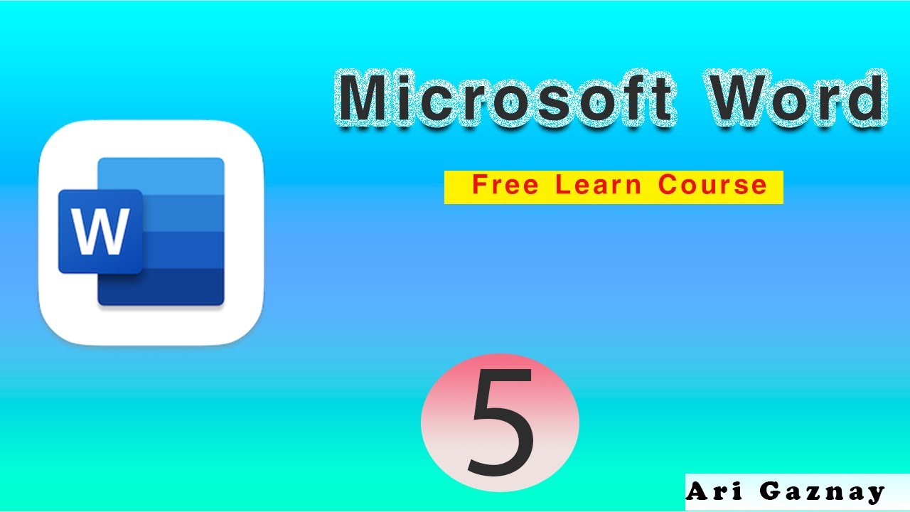 فێبوونی مایکرۆۆسفت وۆرد learn microsoft word (5) - YouTube