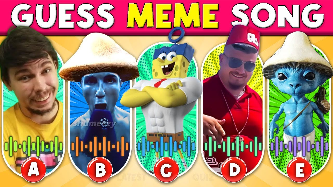 GUESS THE MEME BY VOICE | 🎤🎵🔥Spongebob, MrBeast, Skibibidi Dom Dom ...