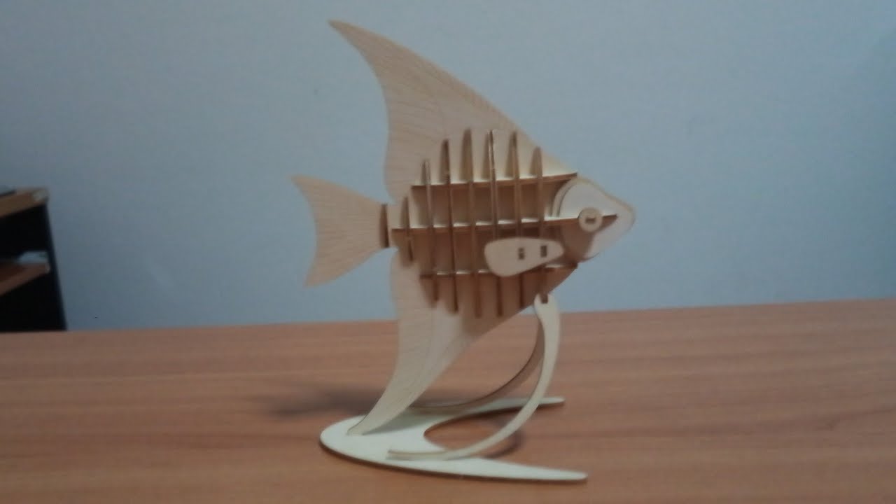 3D Wooden Puzzle : Angel fish - YouTube