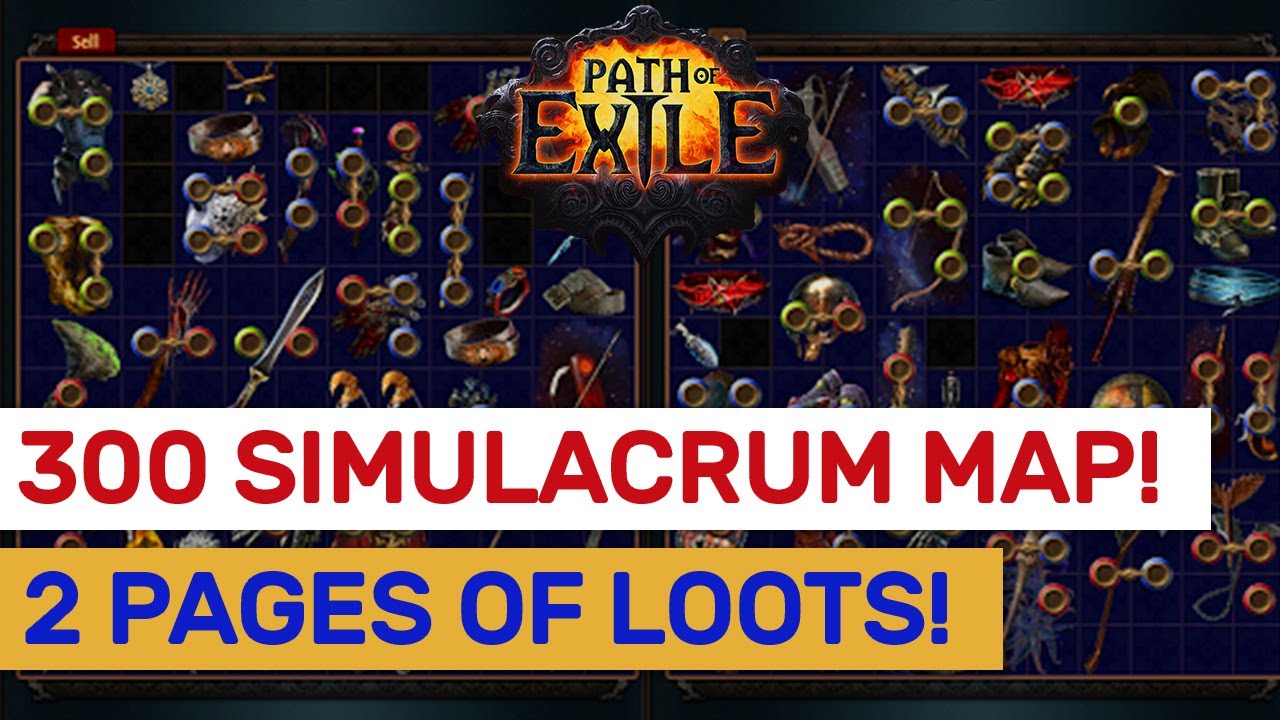 2 PAGES FULL Of Loots! The 300 Simulacrum Splinter Map! | POE Delirium ...