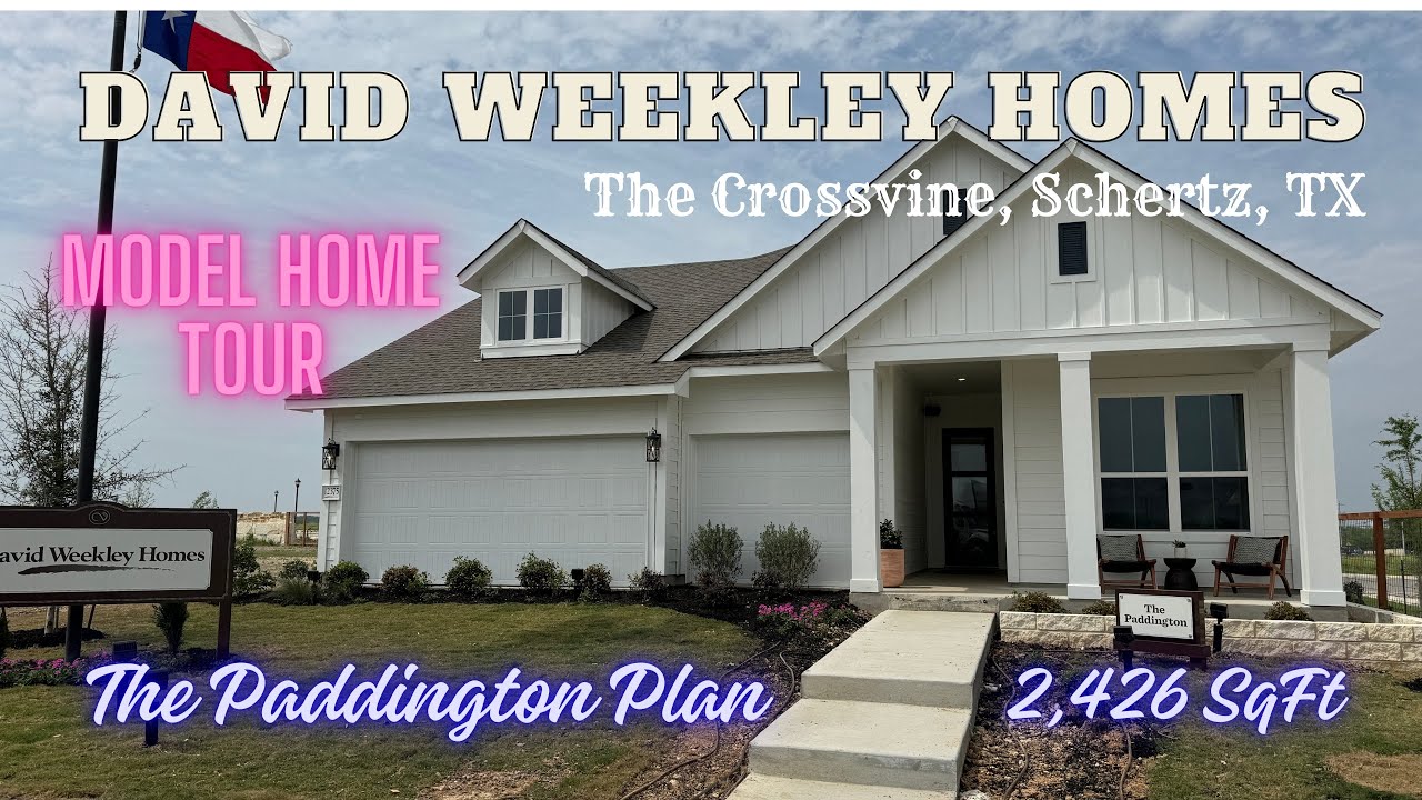 New 2024 David Weekley Model Home, Crossvine, Schertz Tx - YouTube