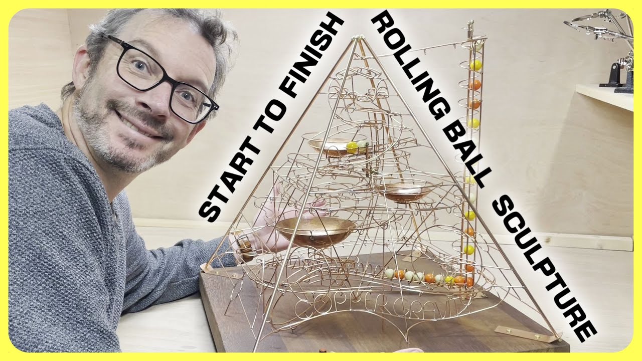 Pyramid Shaped Rolling Ball Sculpture - RBS8 - Complete Build - YouTube