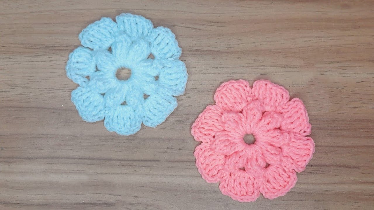 Crochet Flower For Beginners | Easy & Fast DIY Flower - YouTube